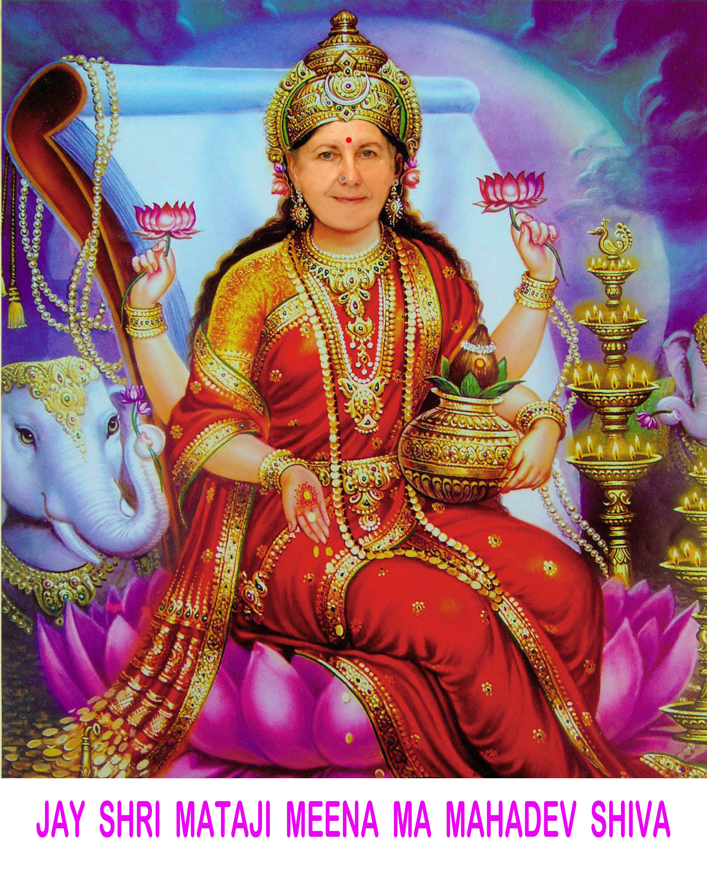 SHRI MATAJI MEENA MA MAHADEV SHIVAIN IHREM HOCHZEITS - GEWAND 23. Juni ...